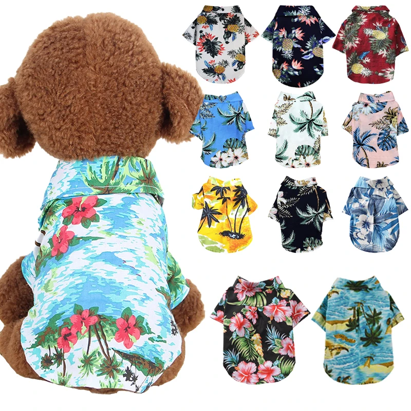 Ropa de verano para perro, camisa de playa con estampado lindo para ...