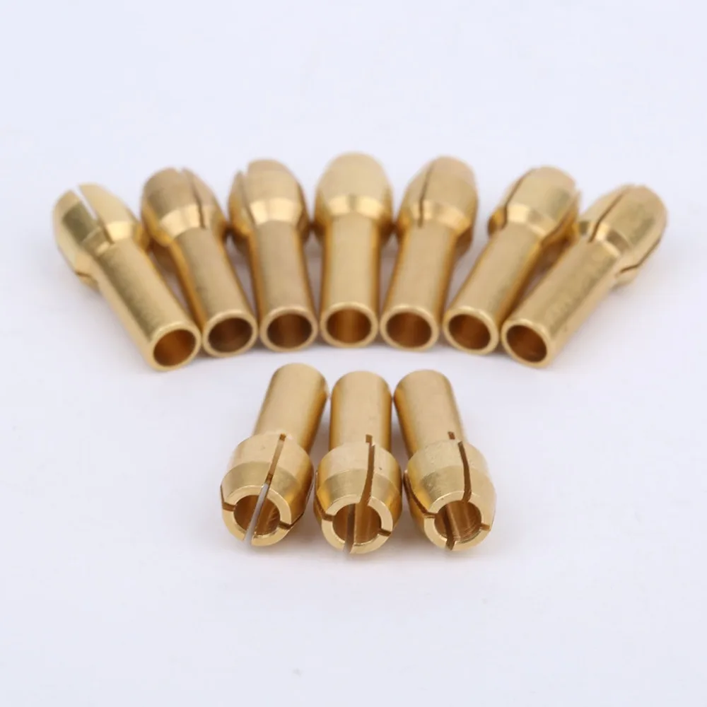10pcs Mini Drill Chucks Adapter for DREMEL Brass Collect 3.2mm/1/8" for ...
