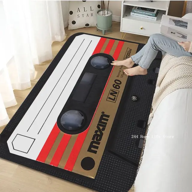 Cassette Tape Door Mat INS Style Soft Bedroom Floor House Laundry Room ...