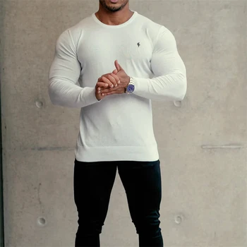 Casual Long Sleeve Men's Bodybuilding Workout T Shirt - Men's Fitness Apparel, Men's Sports ...