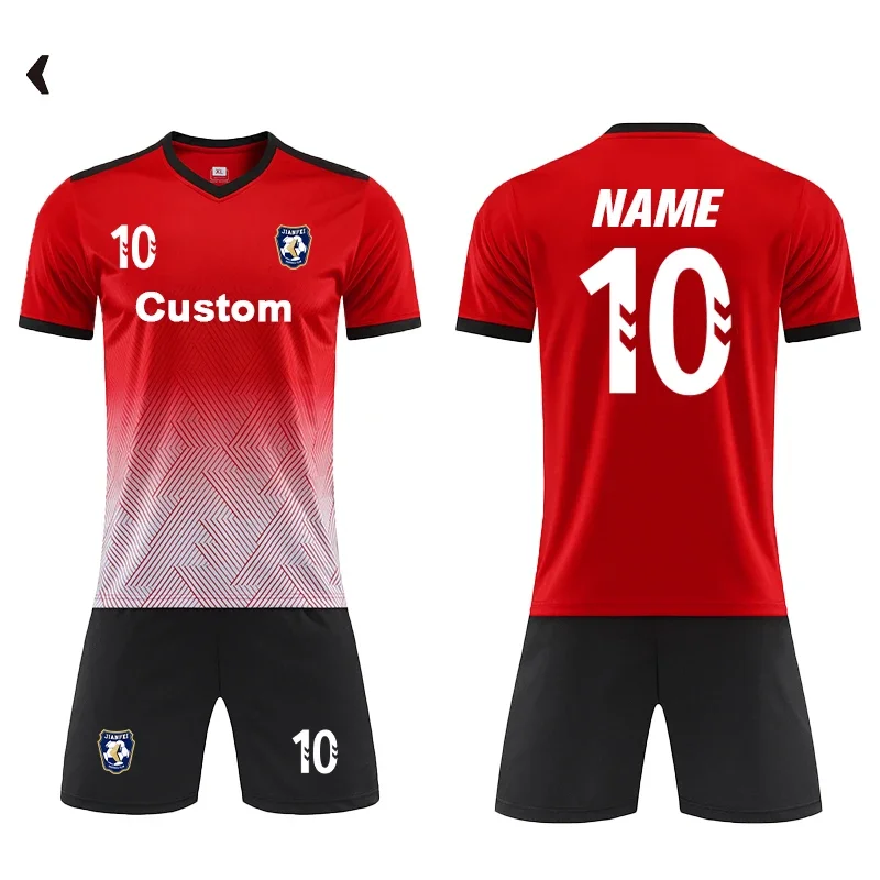 Children's football suit men's training Soccer Jersey suit adult short ...