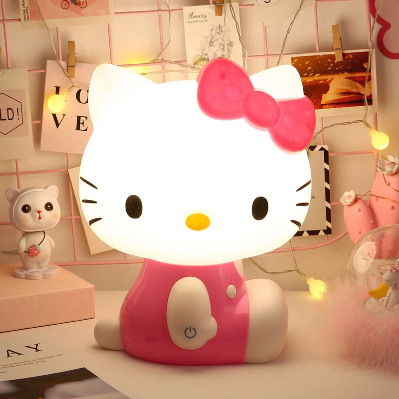 Hello Kitty 3d Led Small Night Lamp Touch Plug-in Baby Feeding Eye ...
