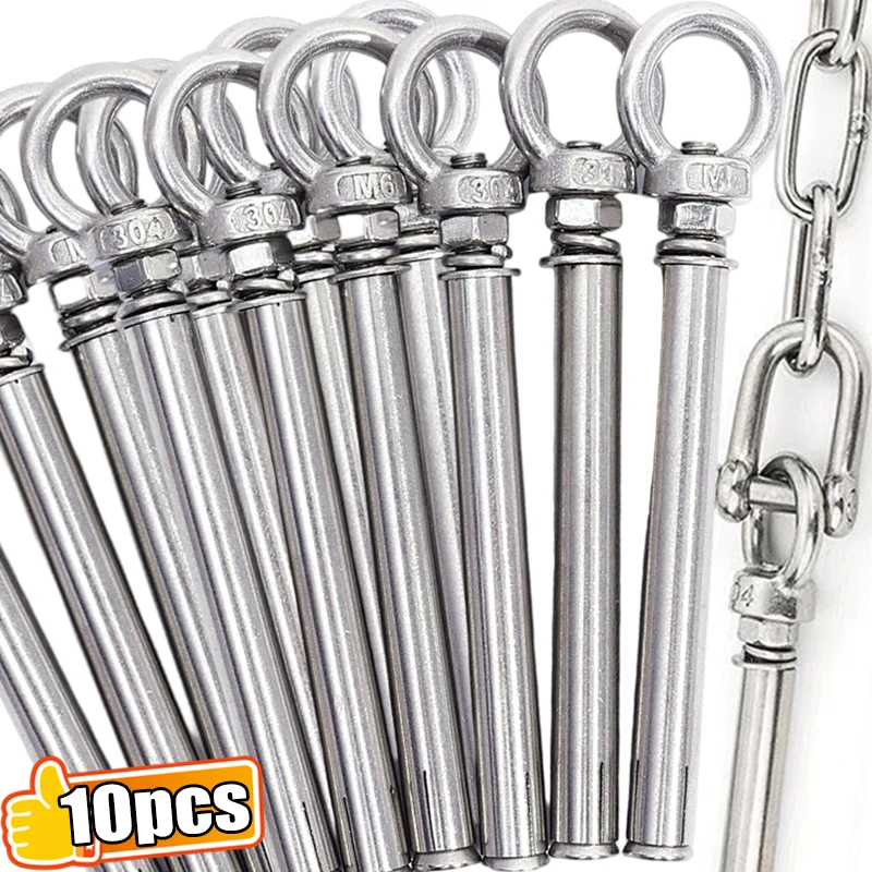 Stainless Steel Sleeve Wall Anchor Concrete Expansion Eye Bolt Lifting ...