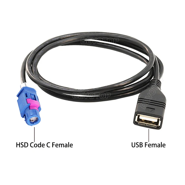 1M HSD to USB Female Car Head Unit Control Screen RCC NAC Cable Adapter ...