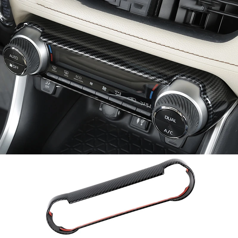Car-Air-Conditioning-Knobs-Control-Panel-Button-Cover-For-Toyota-RAV4 ...