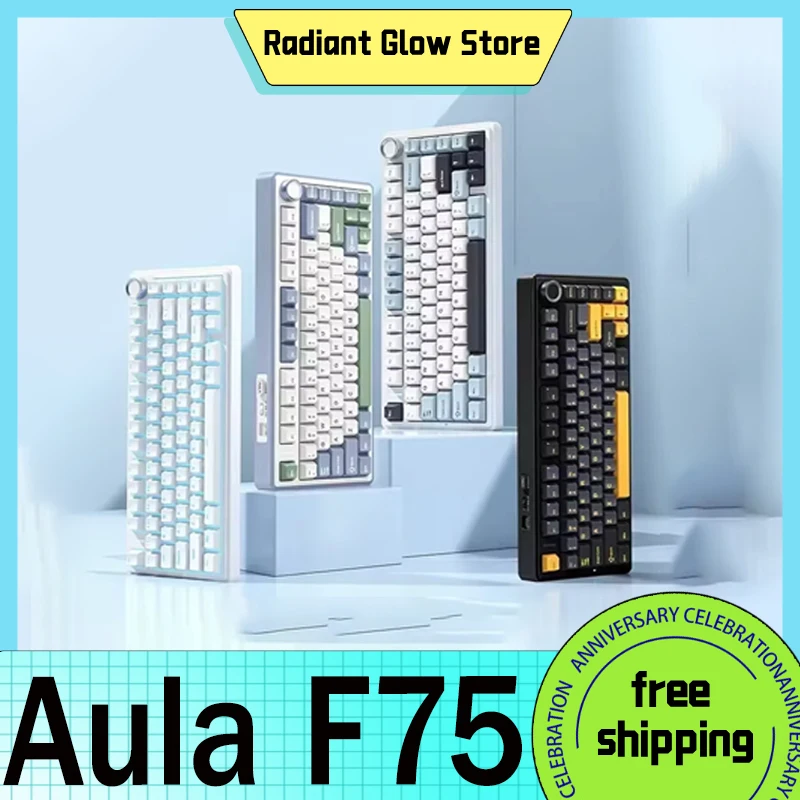 Aula-F75-Wireless-Bluetooth-Keyboard-3-Mode-2-4g-Usb-Mechanical-Gamer ...