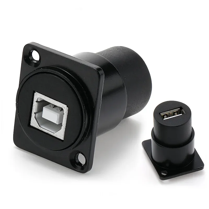 Industrial-D-type-Female-to-Female-Socket-Panel-Mounting-USB-Type-B-3D ...