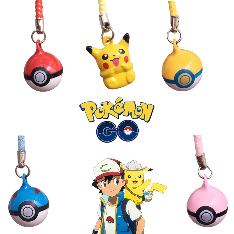 Pokemon-Pikachu-Pokeball-Charms-Cartoon-Anime-Peripheral-Mobile-Phone ...