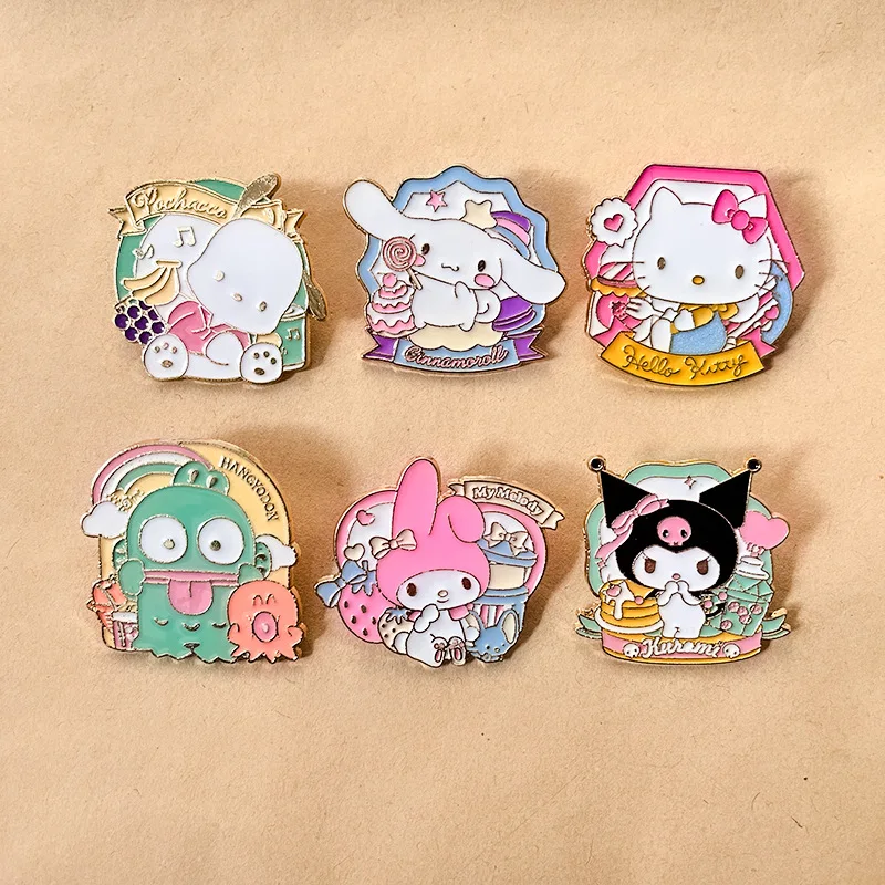 6-Pcs-Wholesale-Sanrio-Anime-Hello-Kitty-Enamel-Pins-Jacket-Badge ...