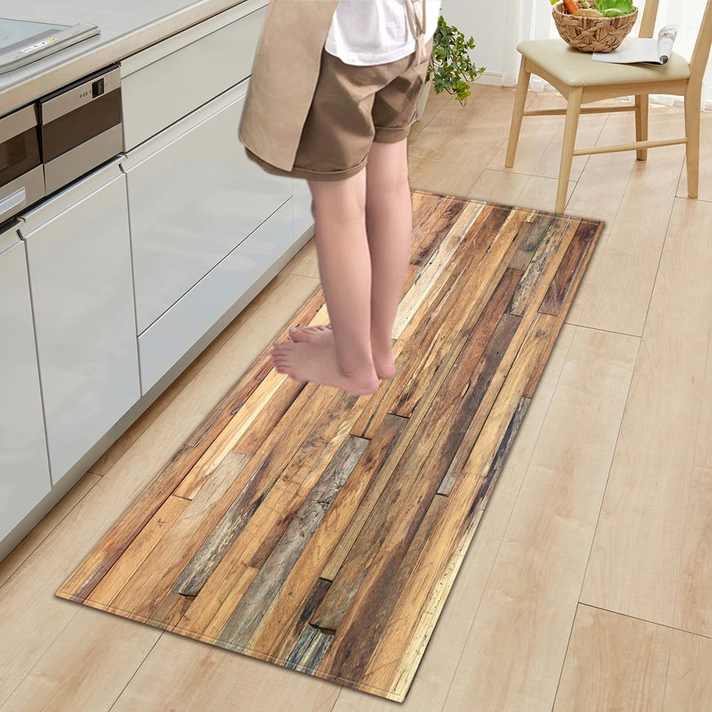 One-Piece-Kitchen-Carpet-Wood-Grain-Kitchen-Mat-Non-Slip-Floor-Mats-For ...