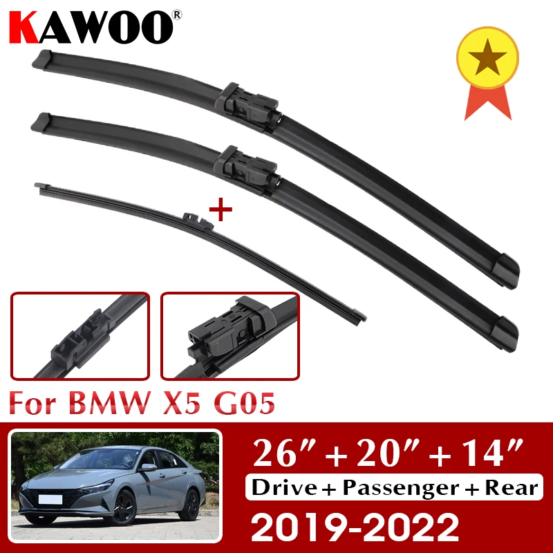 KAWOO-Car-Wiper-Front-Rear-Wiper-Blades-Set-26-20-14-For-BMW-X5-G05 ...
