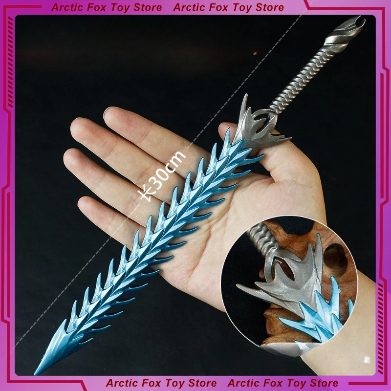 30cm New Nezha Anime Surroundings Cracking Whip Metal Model Scene Props ...