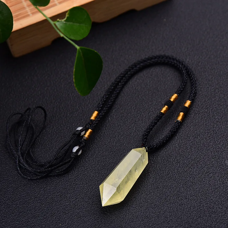 Prismatic Citrine Pendant Natural Crystal Material Three-dimensional ...