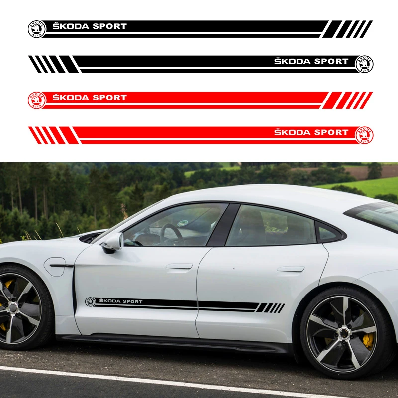 2 Pack Logo Car Side Skirts Vinyl Sticker Decals Retrofit Accessories ...