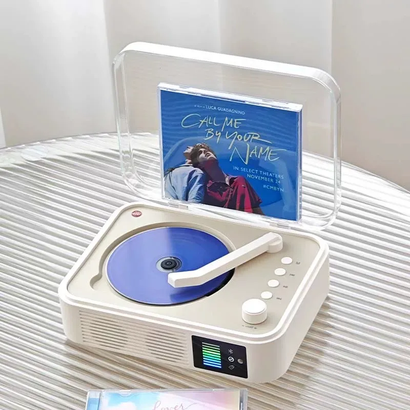 Portable CD Player Two-way Bluetooth Built-in Speakers USB Card Music ...