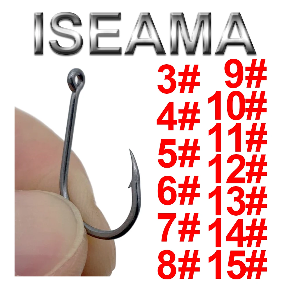 50-100 pcs high carbon steel fish hook guanfu iseni fish hook