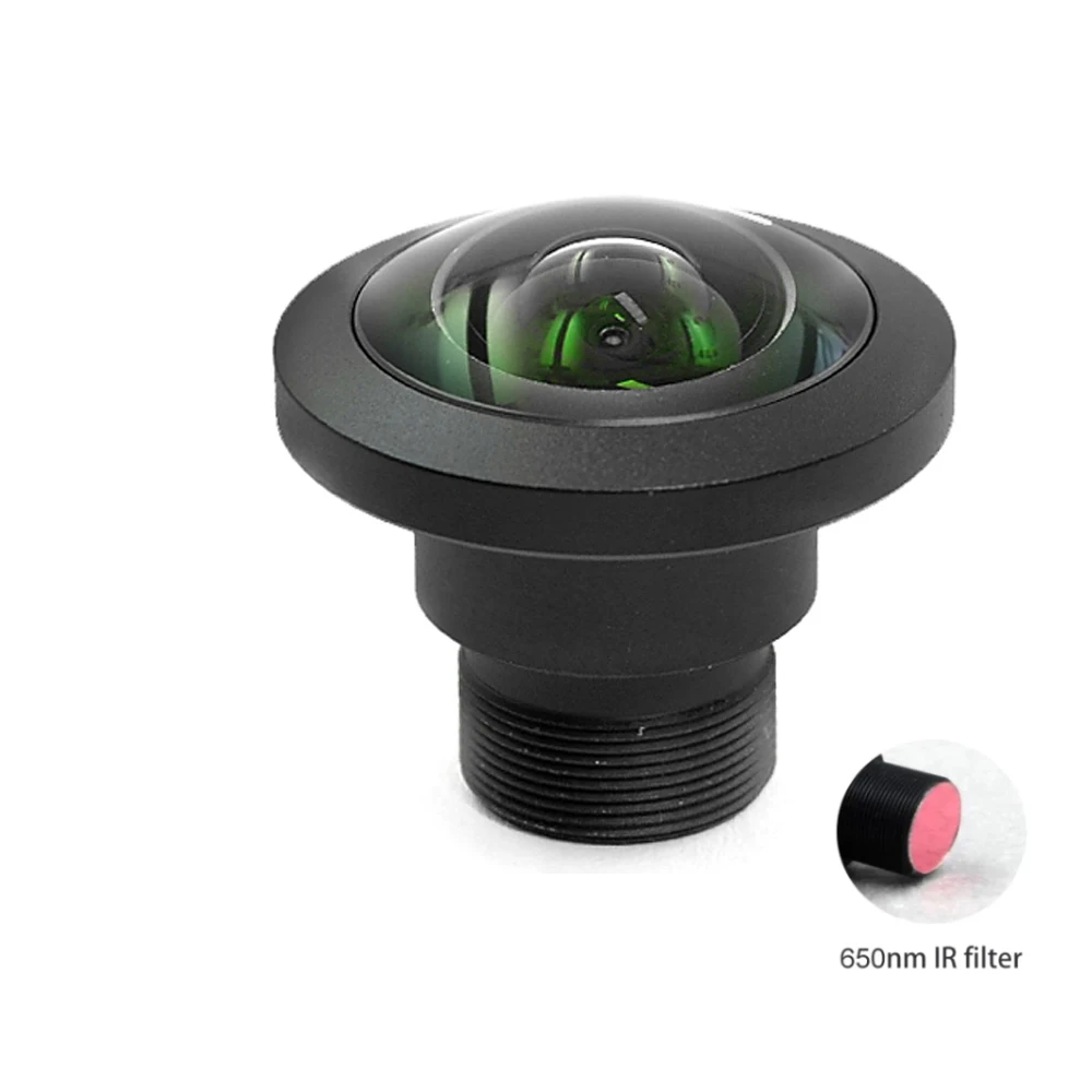 Lente CCTV ojo de pez 4K de 8 megapíxeles, 1/2, 7 pulgadas, montaje M12 de 220 grados, 1,13mm ...