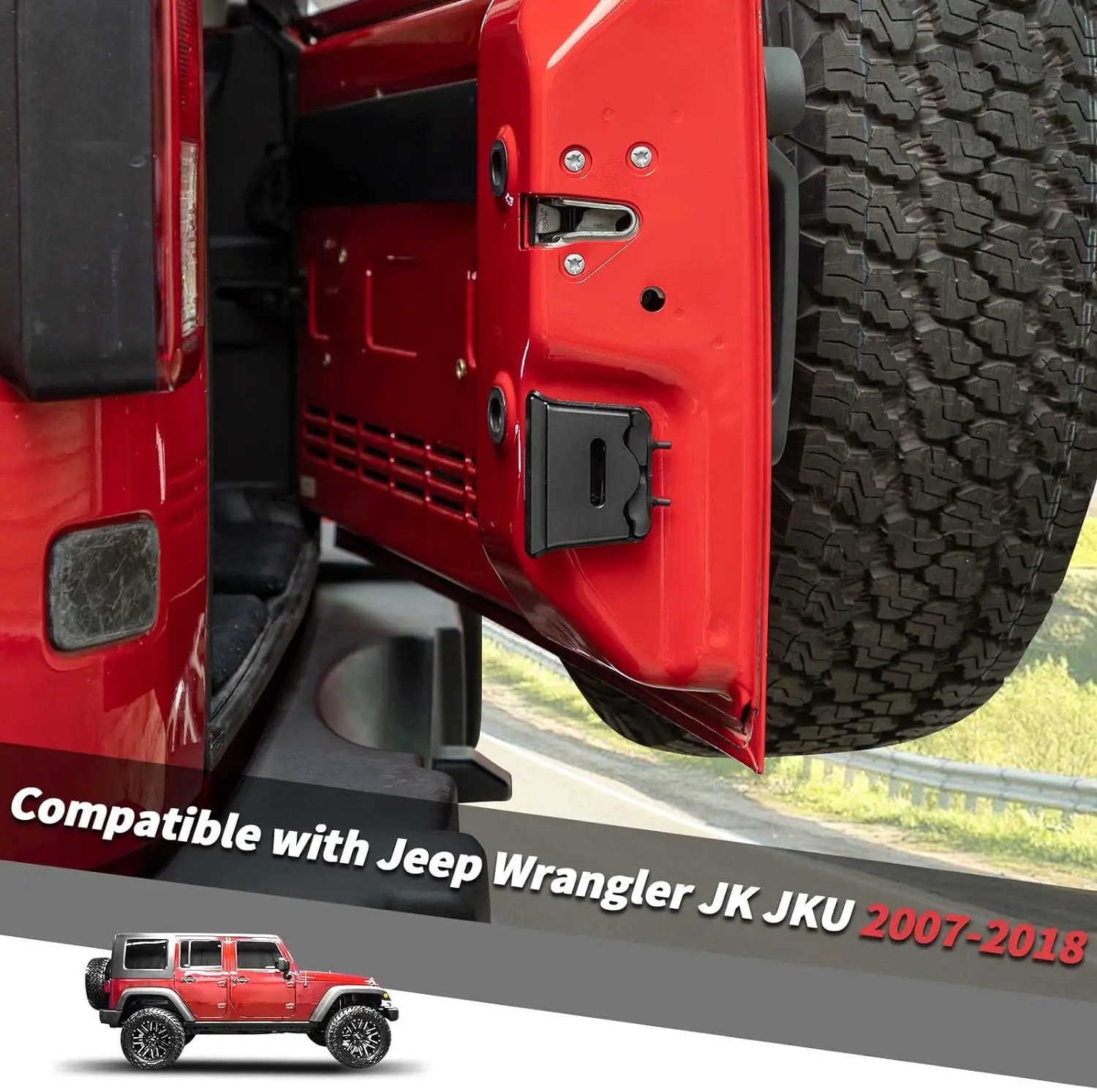 Tailgate Limiter Rear Door Stopper Compatible with Jeep Wrangler JK & JL 2006-2018+ Fix Awful ...