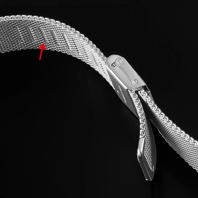 0.6 Milanese loop Bracelet Quick Release Bands Stainless Steel Mesh ...