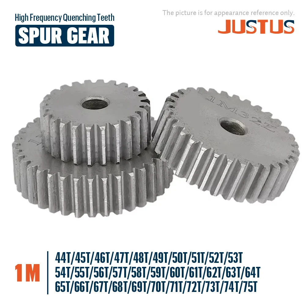 1M Spur Gear 44T/45T/46T/47T/48T/49T/50T - 74T/75 Teeth SC45# Carbon ...