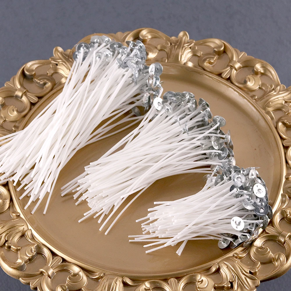 100pcs/set Low-smoke Candle Wicks Cotton Core Waxed Wick 8/10/12/16 ...