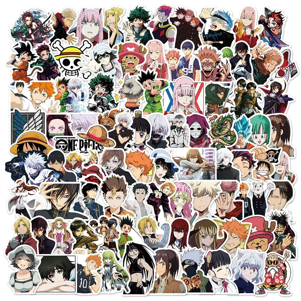 100PCS-Mix-Anime-Sticker-Set-Demon-Slayer-Attack-on-Titan-Stickers ...