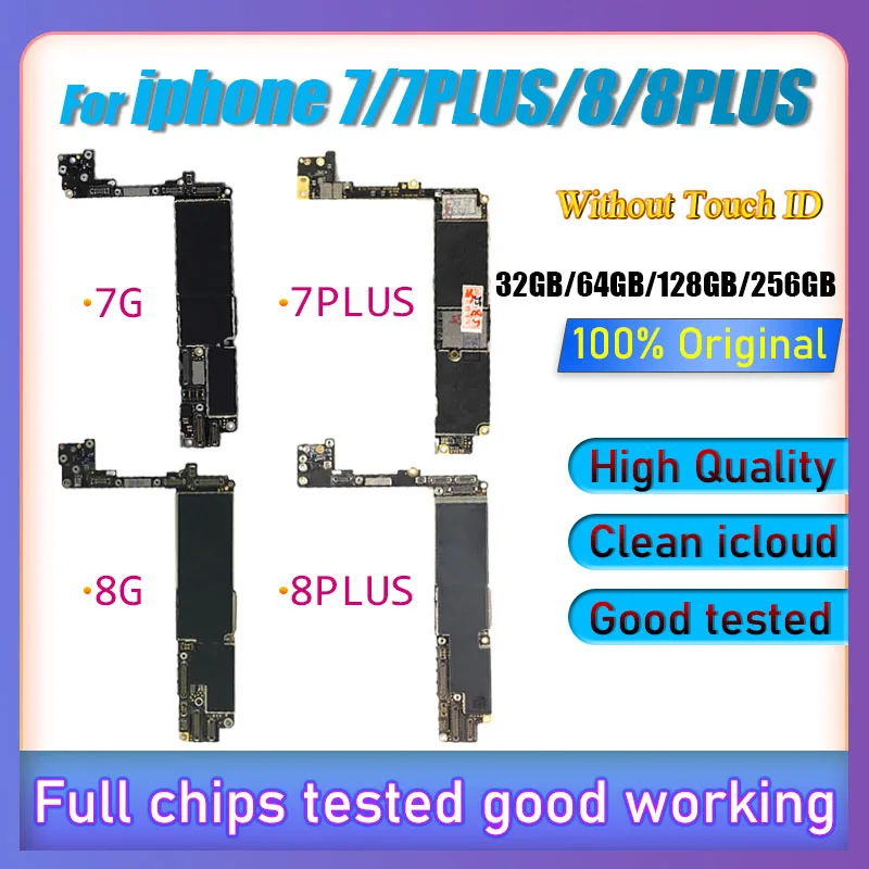 100-Original-Unlock-Free-Icloud-Motherboard-For-iphone-7-Plus-8-Plus ...
