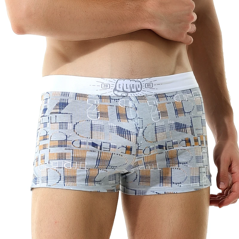 Men's underwear, pure cotton boxer shorts, breathable and loose four ...