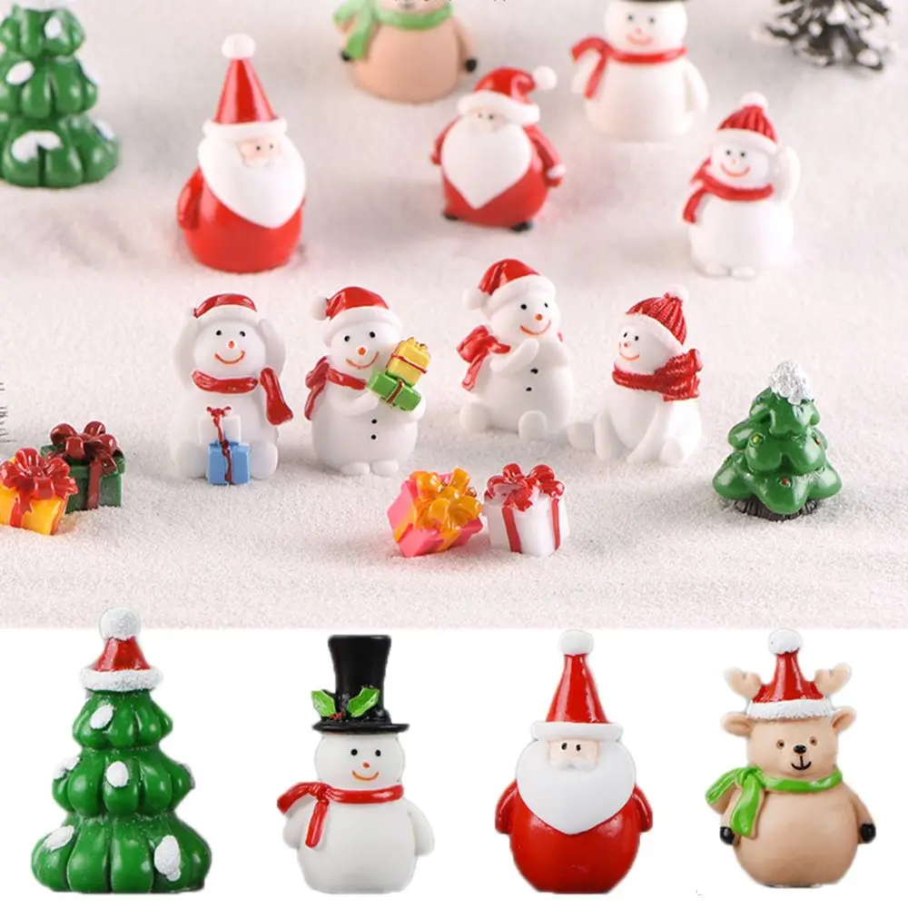 Christmas Mini Figurines 1-5cm Miniature Fairy Garden Micro Landscape ...