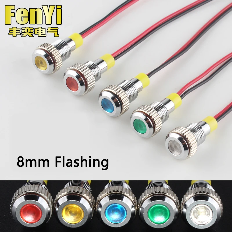 IP62-Waterproof-One-Color-Flashing-LED-Metal-Warning-Indicator-Light ...