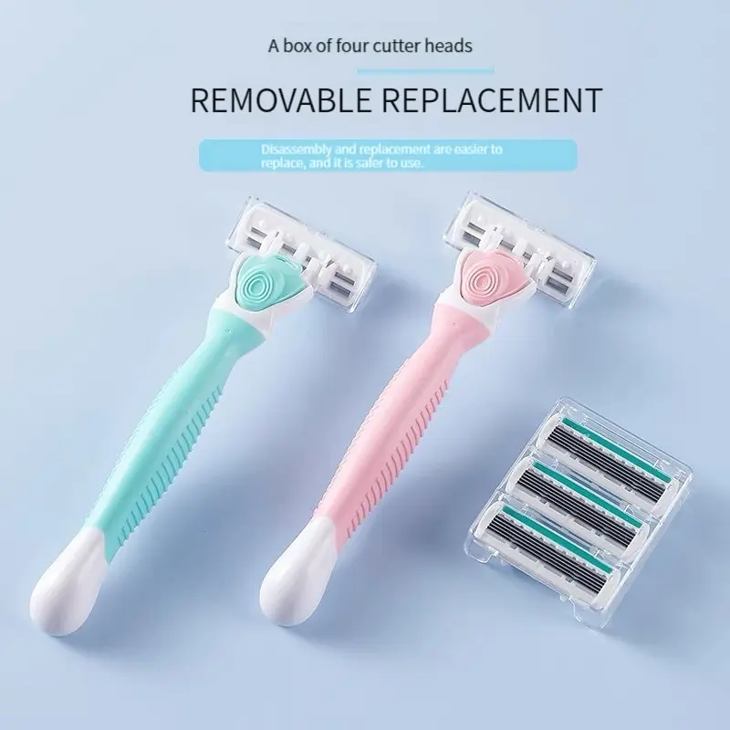 Women-s-Manual-Razor-6-layer-Hair-Removal-Knife-4-Blade-Head-Underarm ...