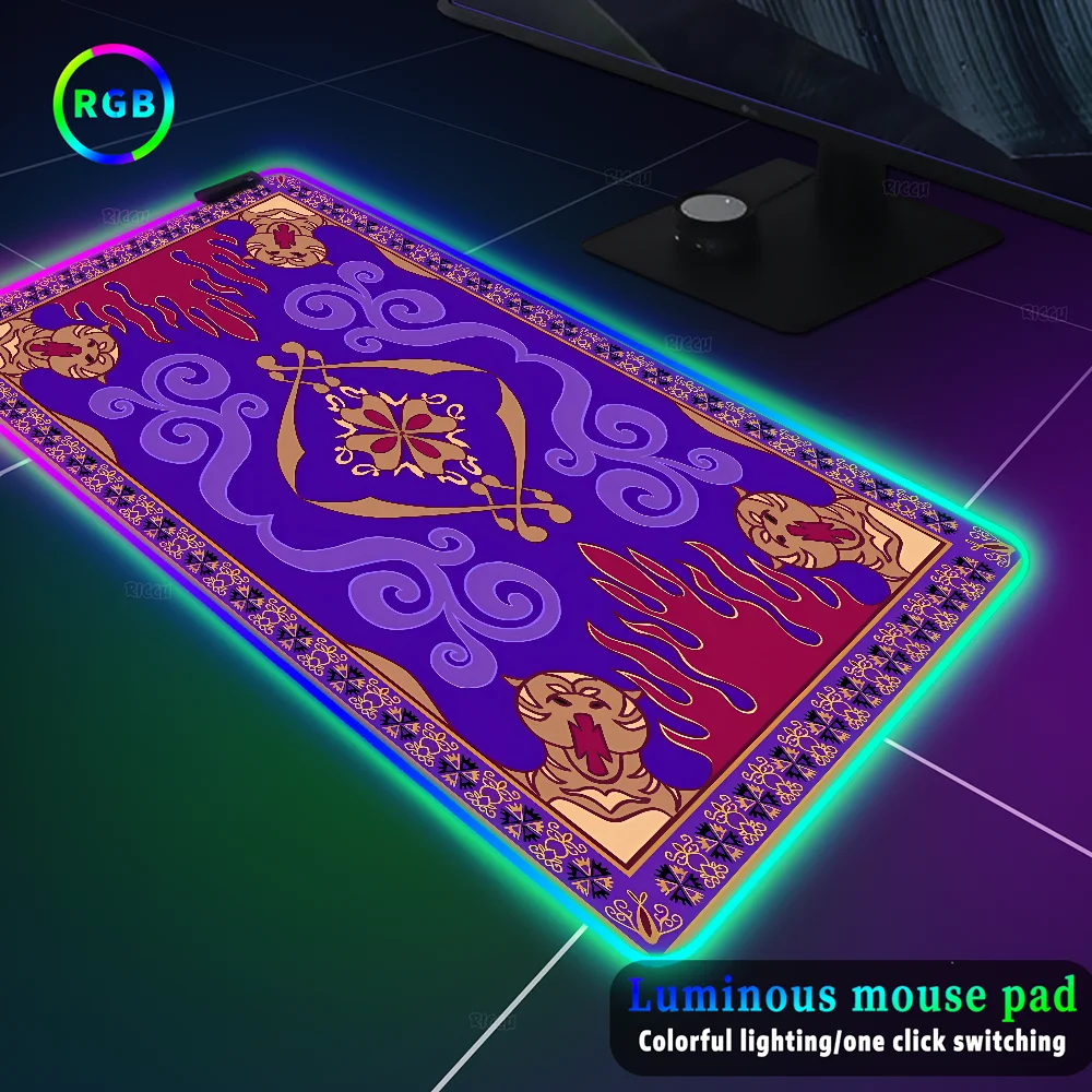 RGB-Middle-Eastern-style-purple-magic-carpet-Colorful-glow-table-mat-Keyboard-expansion-pad-LED ...
