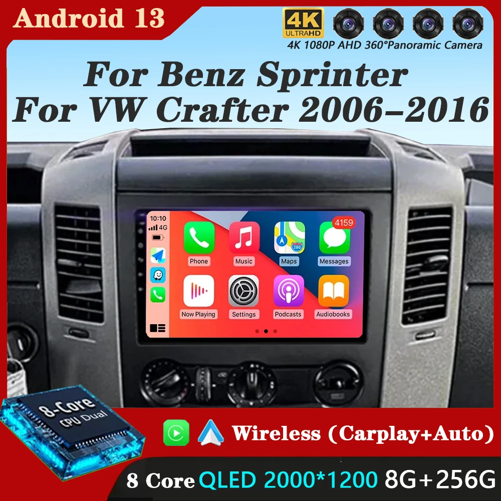 9-Android-13-For-Mercedes-Benz-Sprinter-For-VW-Crafter-2006-2016-Car ...