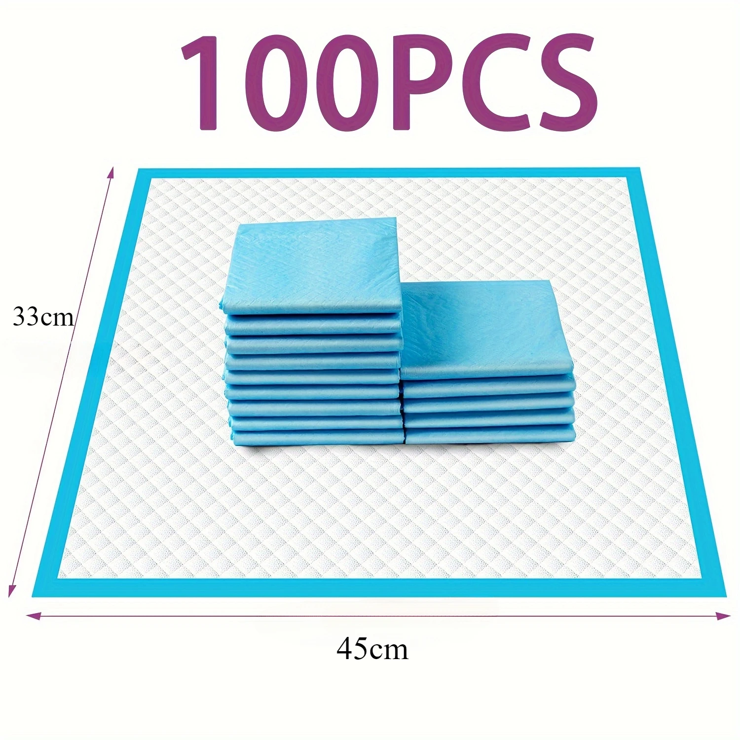 Dog Pad 33x45cm Puppy Training Pad Water-absorbent and Leak-proof ...