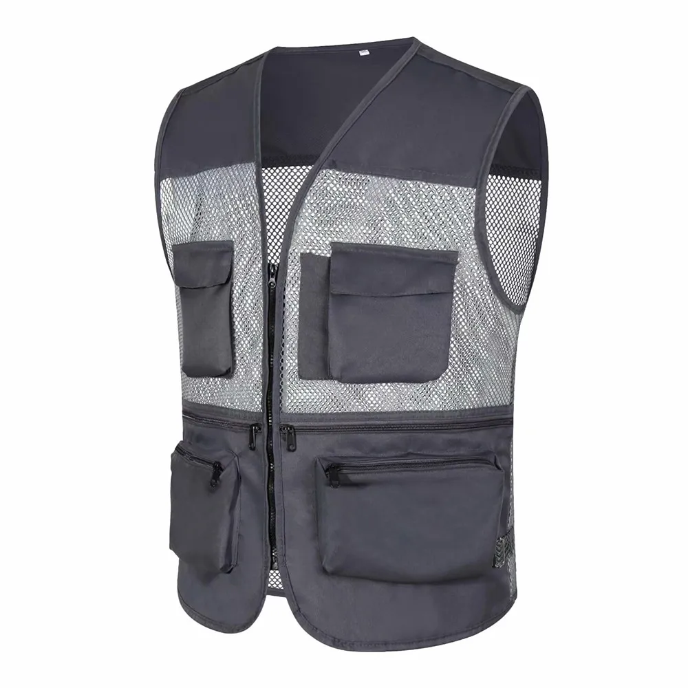 Mens-Outdoor-Net-Patchwork-Multi-Pocket-Sleeveless-Waistcoat ...
