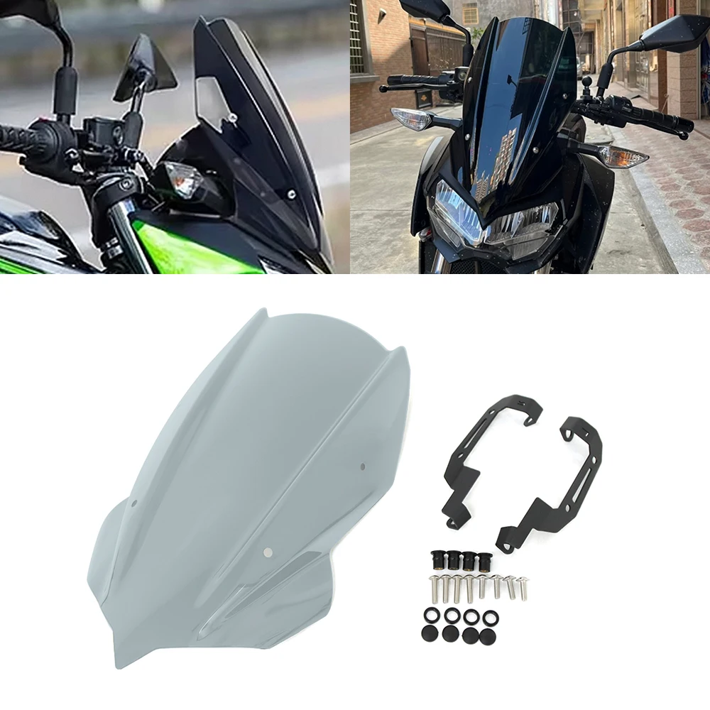For-Z-250-400-Windshield-Windscreen-Motorcycle-With-Bracket-For ...