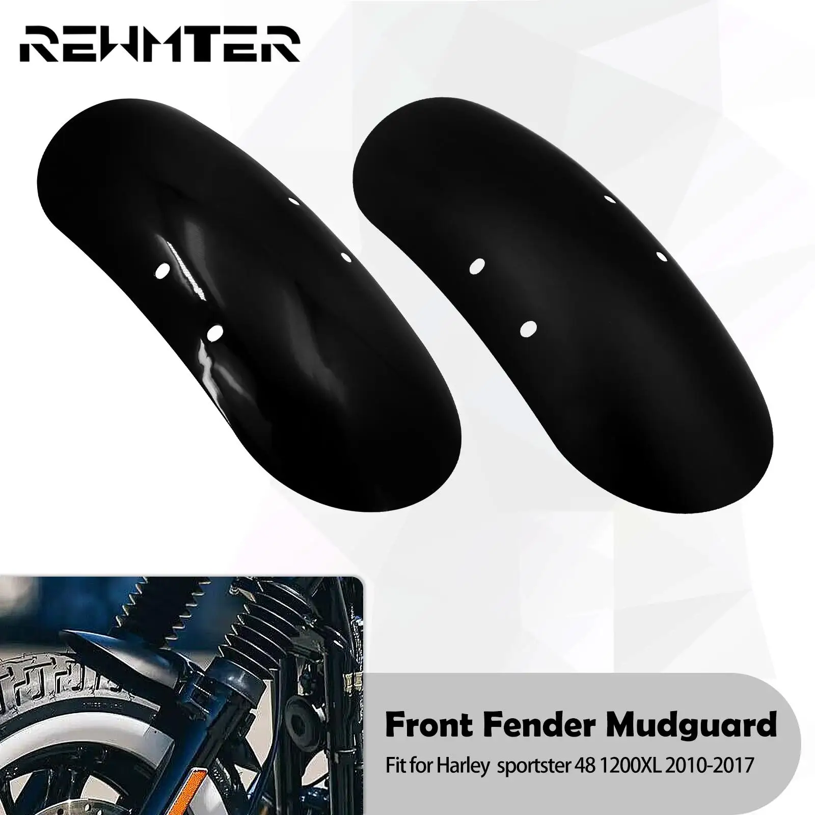 Motorcycle Custom Short Fender Front Mudguard Protector Cover Bright ...