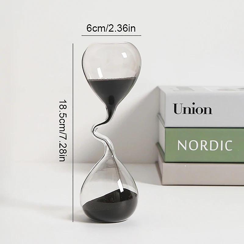 Black Hourglass Sand Clock | Modern Decor – Dapper Dwelling