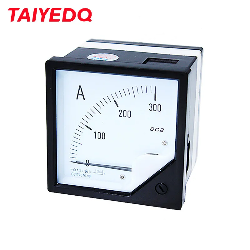 1PC-6C2-5A-10A-30A-50A-100A-300A-75mV-DC-Current-Analog-Ammeter-Gauge ...