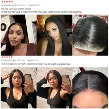 Wear Go Glueless Wig ISEE HAIR Malaysian Straight 6x4 HD Lace Closure Glueless Wig Human Hair ...