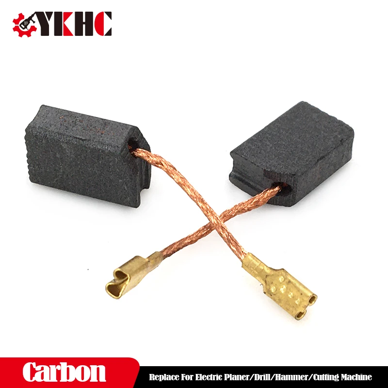 2Pcs-Carbon-Brushes-15X10X6mm-For-Electric-Planer-Drill-Hammer-Cutting ...