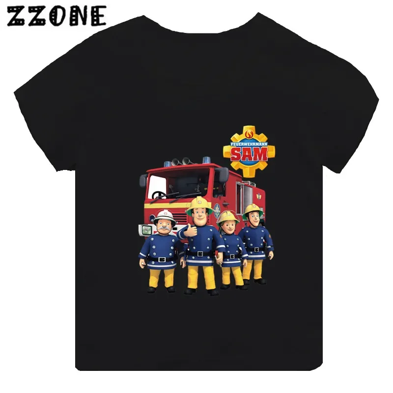 Hot-Sale-Fireman-Sam-Print-Cartoon-Kids-T-shirt-Funny-Girls-Clothes ...