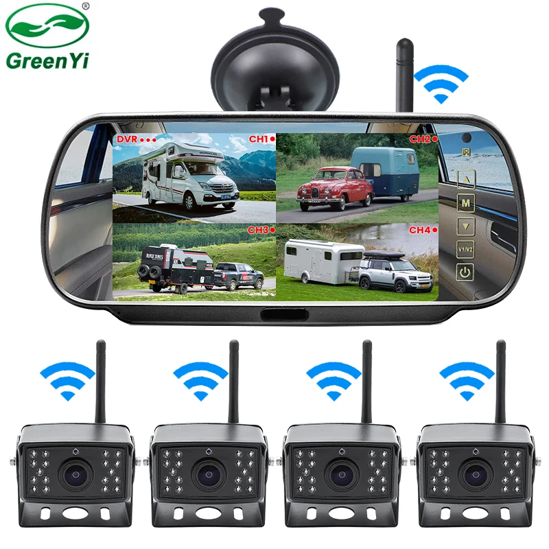 Greenyi grabador DVR inalámbrico para camión, autobús, RVs, coche, 7 ...
