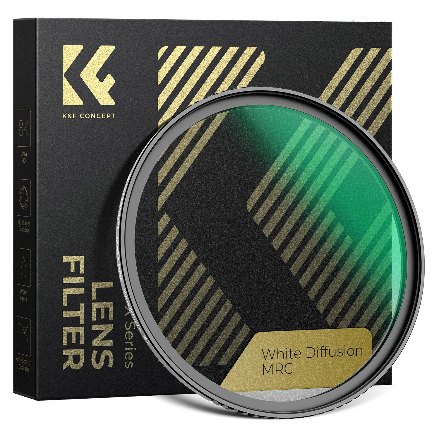 K&F Concept White Pro Mist 1/4 Filter 49-82mm Cinematic Effect Filter ...