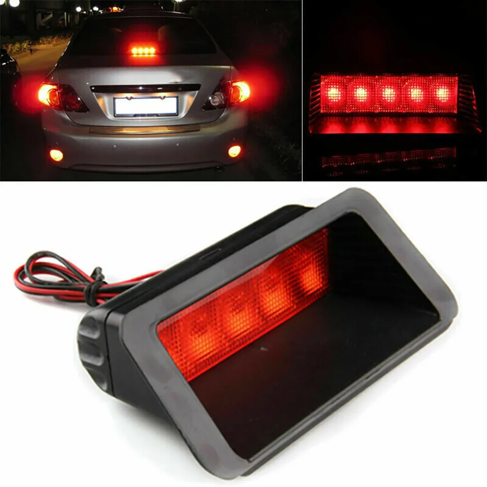 Auto-Car-Red-5LED-Rear-Tail-3rd-Brake-Stop-Light-Fog-Lamp-Universal-DC ...
