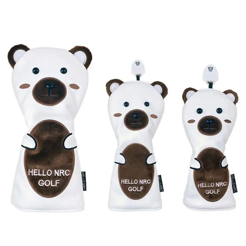 Cute-Golf-Club-Covers-Cue-Bear-Design-Headcover-Golf-Driver-Cover-Woods ...