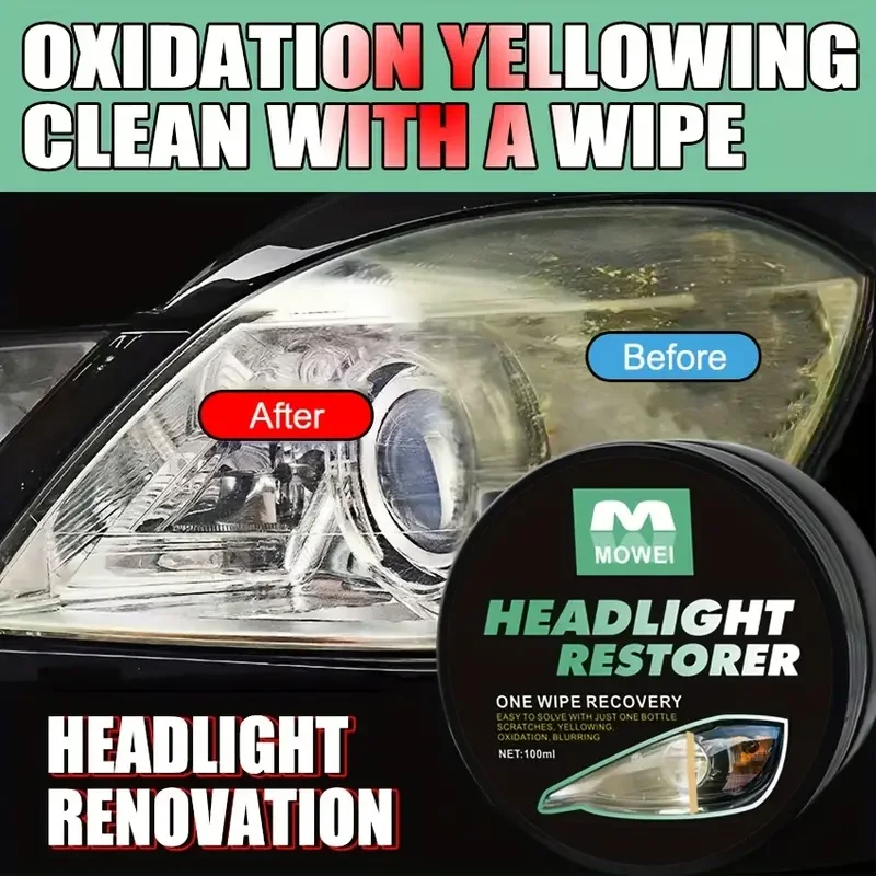 Car headlight polishing wax - remove yellow and oxidation, restore ...