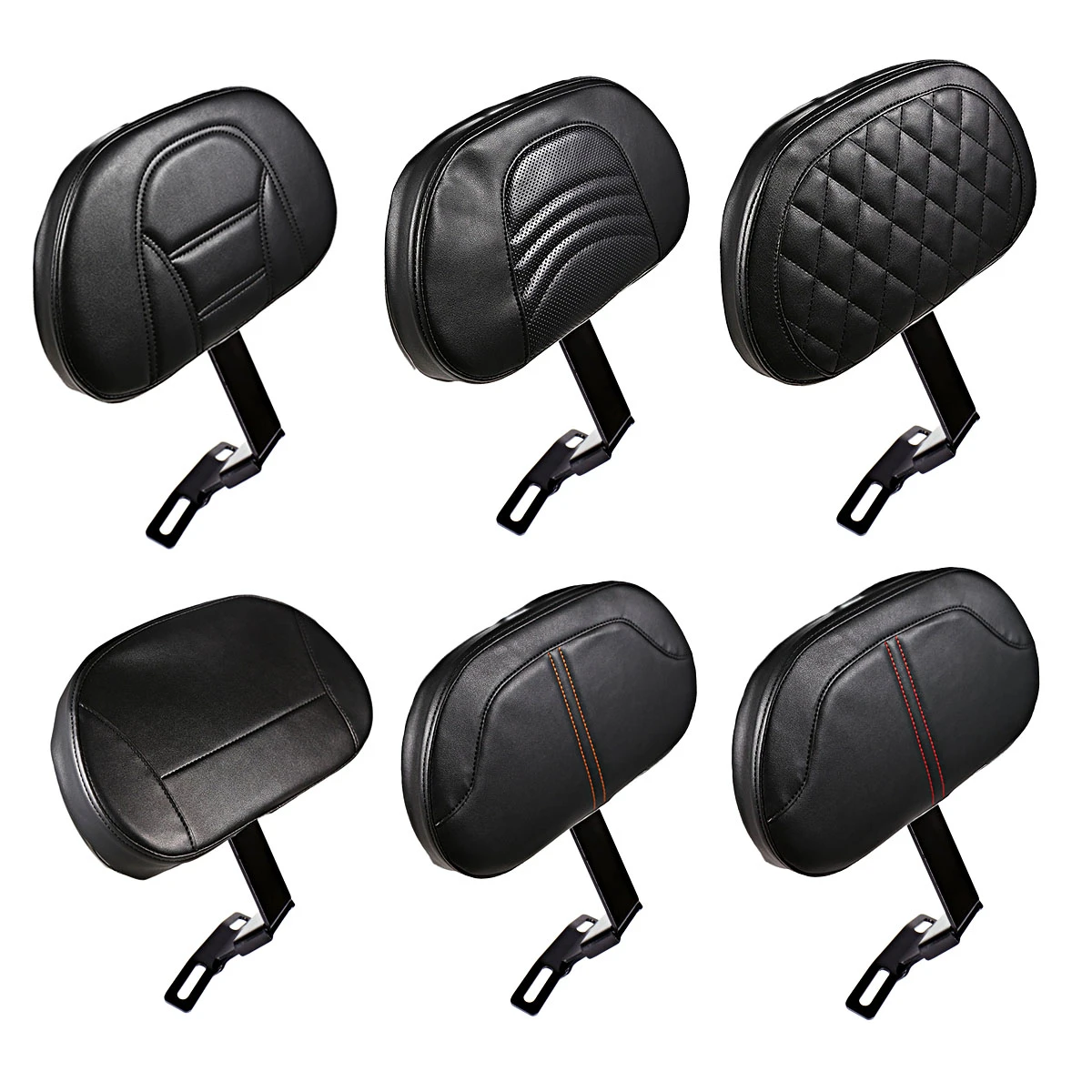 Black Plug in Driver Backrest Kit Rider Backrest For Harley Fatboy ...