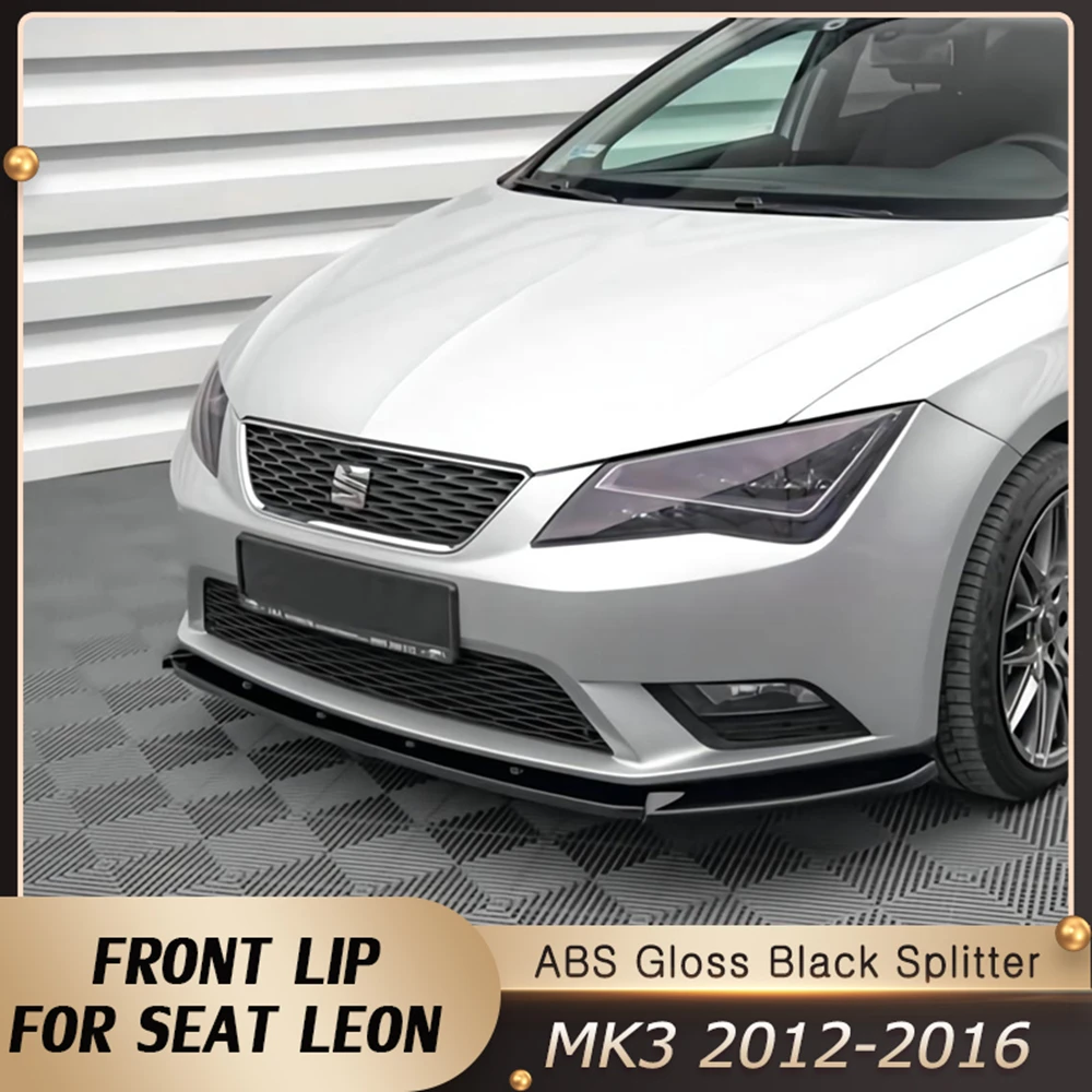 ABS Front Bumper Lip Splitter Bodykits for Seat Leon 3 MK3 5F TDI TSI ...