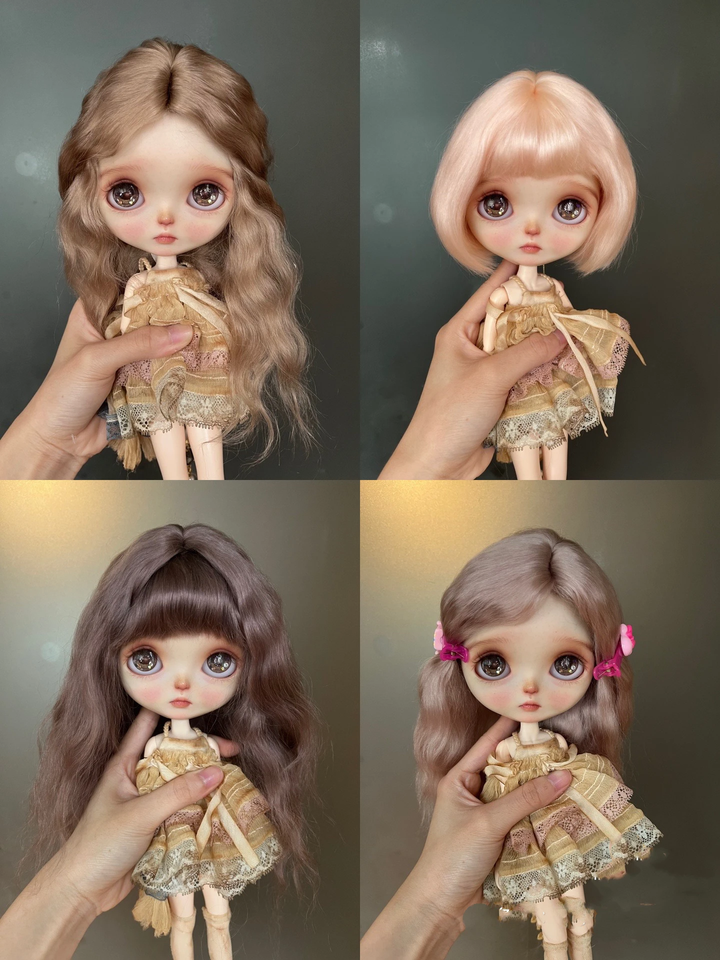 Blythe Hair Head Mohair | Blythe Doll Mohair Wig | Qbaby Doll Wig ...